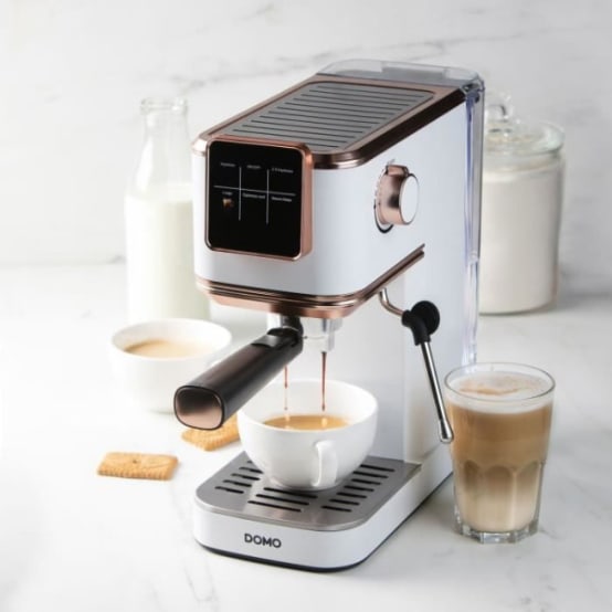 Machine a expresso 3 en 1 - DOMO - DO746K - 1350 W - 20 Bar - Blanc ...