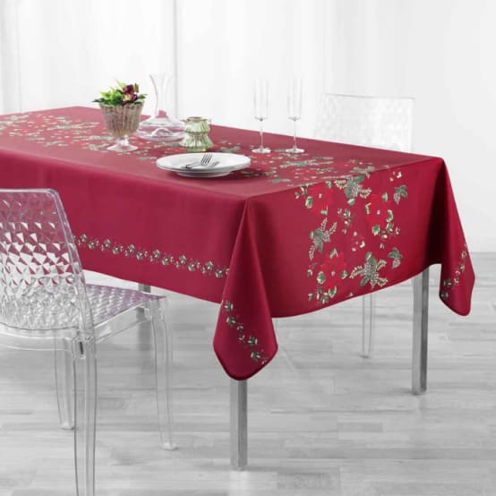 Nappe Imprimée "Isadora" 150x300cm Rouge - Gamm vert