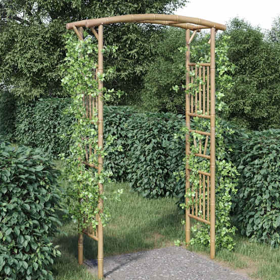 Arche Rosiers Bambou Naturel Tonnelle Jardin Style Rustique Résistant ...