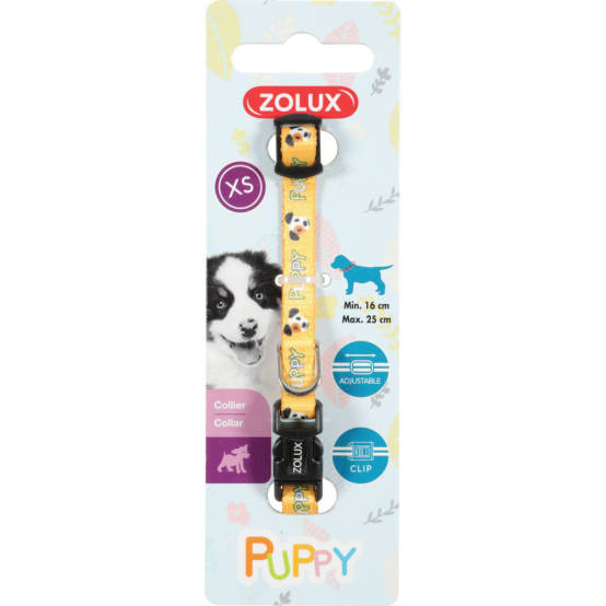 zolux - Collier PUPPY MASCOTTE 8 mm 16 à 25 cm couleur jaune pour ...