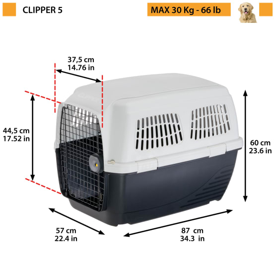 Ferplast Cage de Transport pour Chiens CLIPPER PLUS, IATA, Boite Panier ...