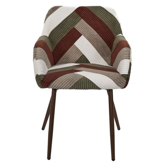 Lot de 2 Fauteuils Côtelé "Scott" 82cm Multicolore - Gamm vert
