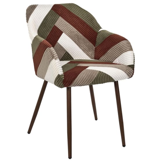 Lot de 2 Fauteuils Côtelé "Scott" 82cm Multicolore - Gamm vert