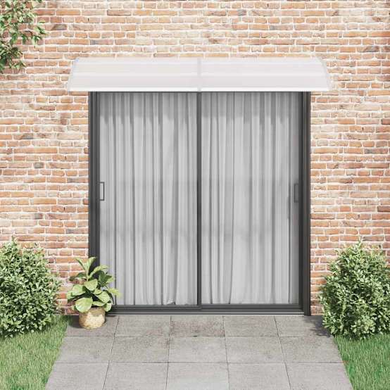 Auvent de Porte Design Polycarbonate Protection Intempéries Gris ...