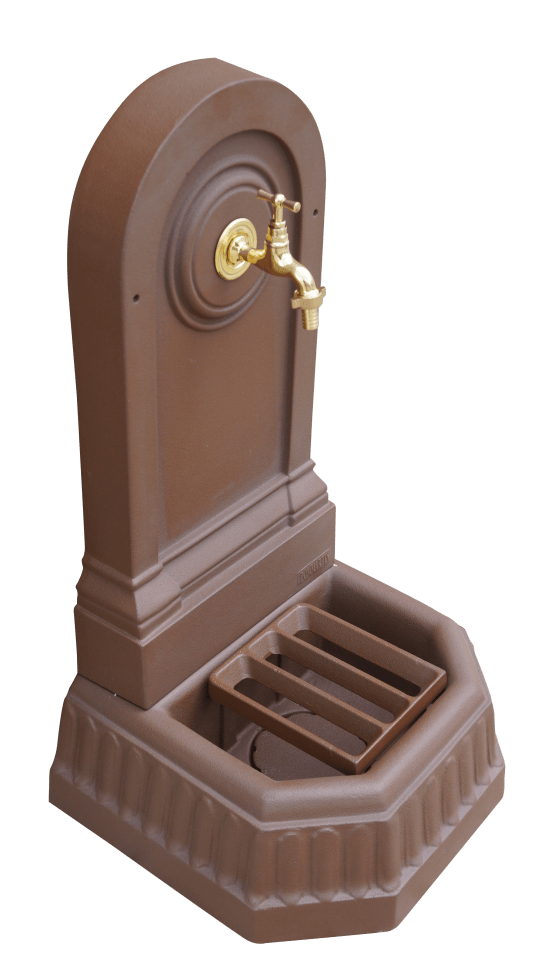 Fontaine citadine style corten (RAL Mars 2525) avec robinet standard ...