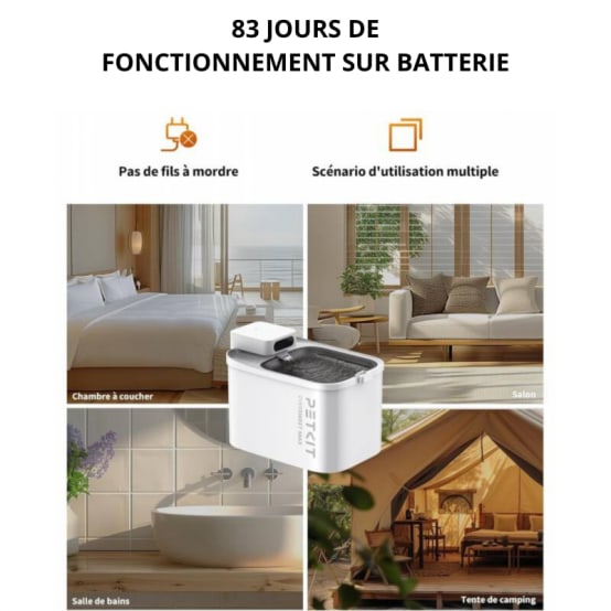 EVERSWEET MAX Fontaine à eau connectée pour animaux, 3L, 83jours d ...