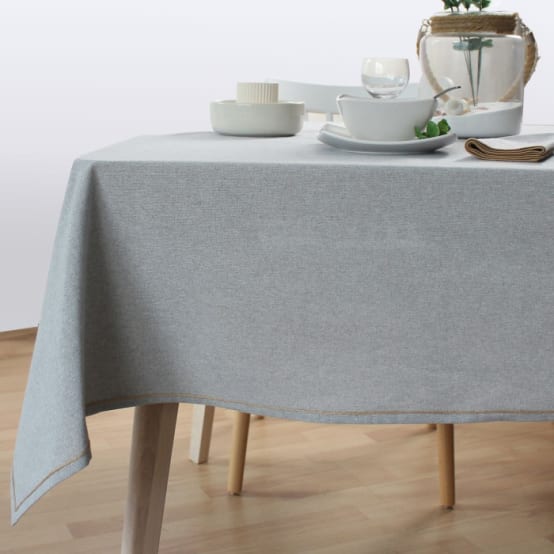 Nappe de Table Uni "Lina" 140x240cm Gris - Gamm vert