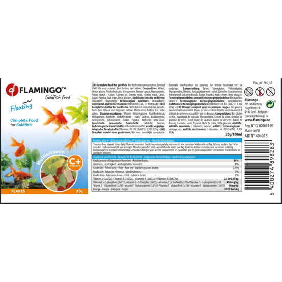 Aliment poisson rouge et carassins 20 g , 100 ml - Gamm vert