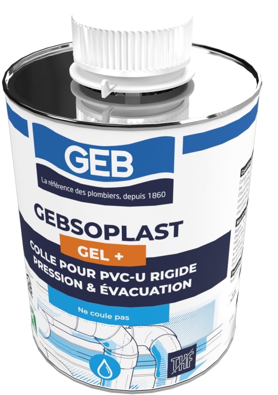 Colle Gebsoplast gel plus pour raccord en PVC rigide PVC 1l - GEB ...