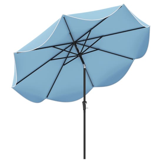 Parasol de Patio de 280cm avec Manivelle Inclinaison à Bouton-poussoir ...