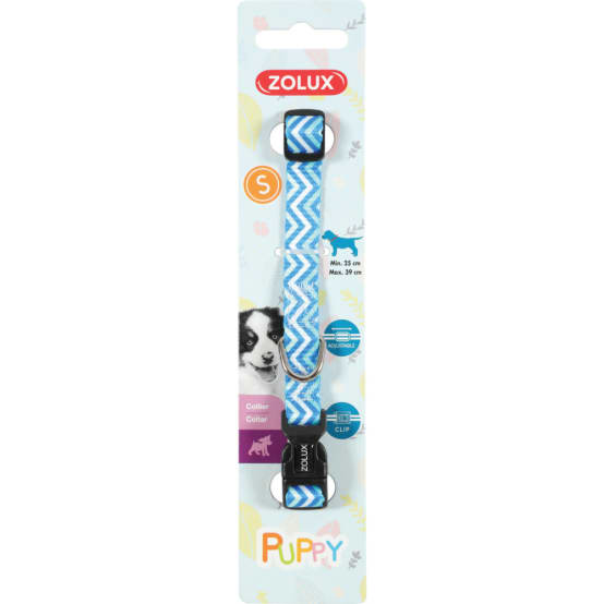 zolux - Collier PUPPY PIXIE 13 mm 25 à 39 cm couleur bleu pour chiots ...