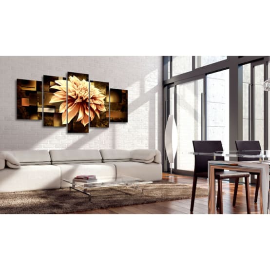 Tableau Imprimé "Royal Dahlia" 50 x 100 cm - Gamm vert