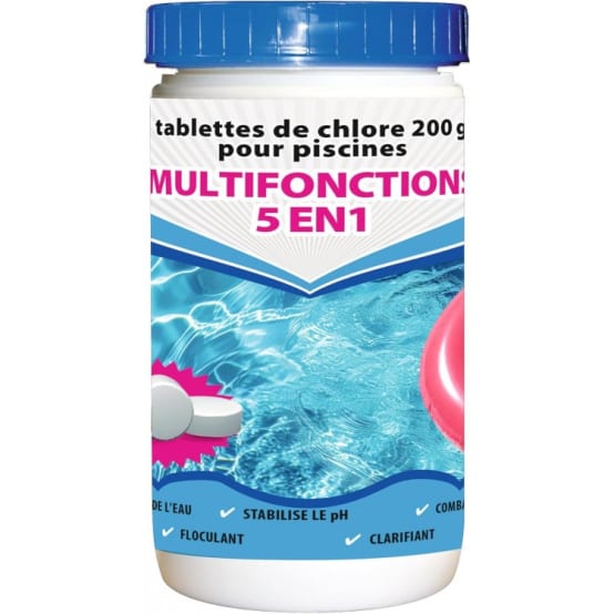 BSI - Pack Chlore Multifonctions 5 en 1 - Action Longue Durée - Dissolution Lente - Idéal Pour ...