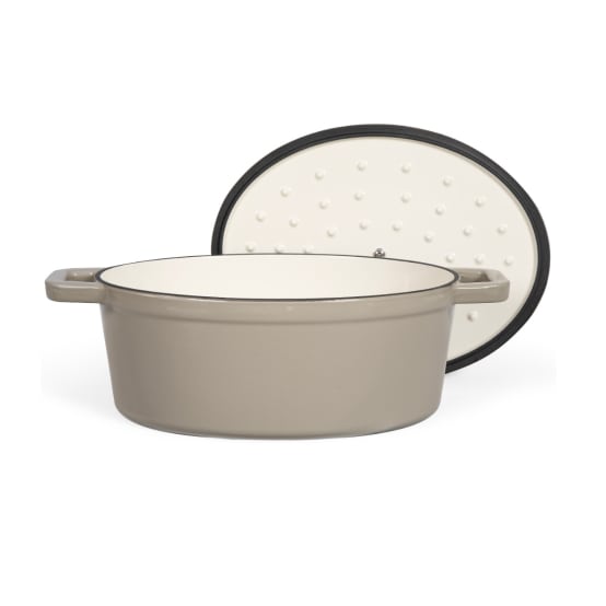 Cocotte ovale en fonte 29cm beige MEP129G Livoo - Gamm vert