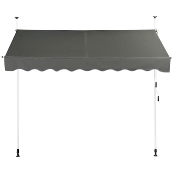 Auvent Manuel Rétractable 250CM Hauteur Réglable Store Banne Aluminium ...