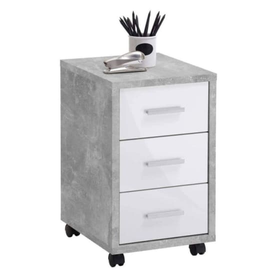 Caisson de Bureau 3 Tiroirs "Dylda" 58cm Gris - Gamm vert