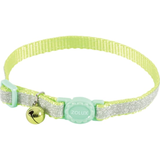 zolux - Collier SHINY vert, réglable de 17 à 30 cm pour chat - Gamm vert