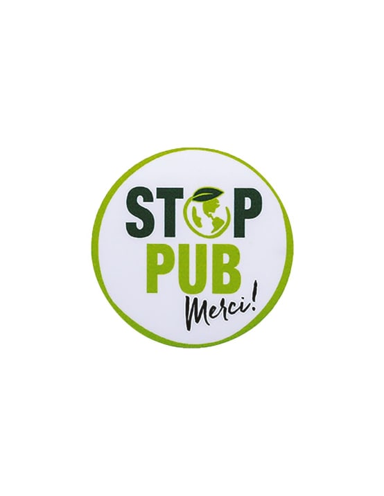 Sticker Stop Pub - Gamm vert