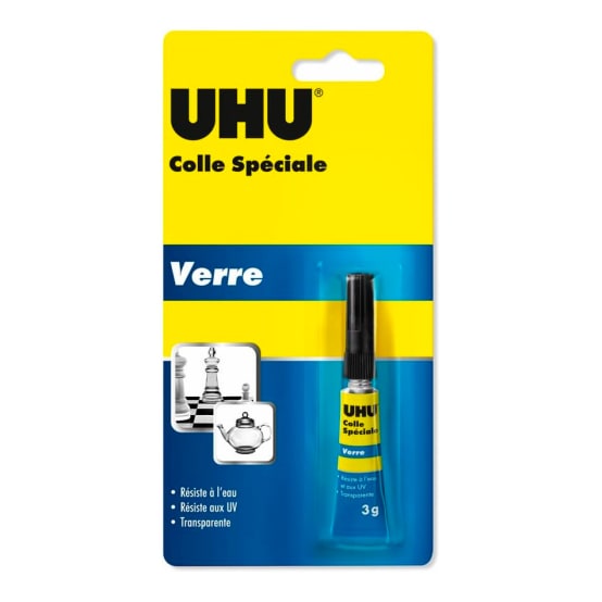 UHU Colle spéciale verre - colle forte, rapide, étanche, réactive aux ...