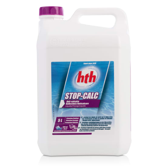 5 L - HTH® STOP CALC Liquide Anti-Calcaire pour Piscines - Gamm vert