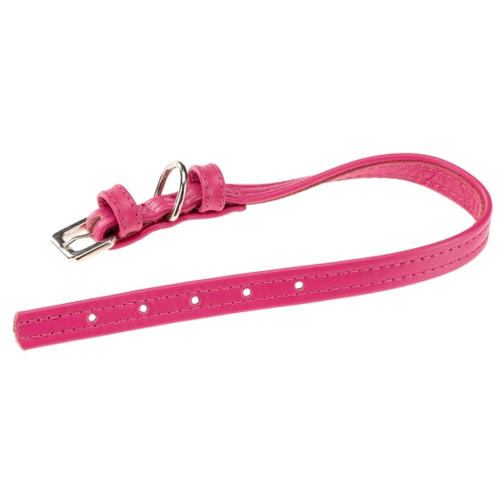 Collier pour Chiens VOGUE CF15/36, Cuir Véritable, Réglable, Boucle en Métal, Rose - Gamm vert