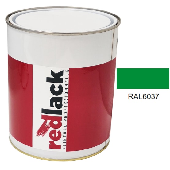 Peinture Vert pur RAL 6037 Brillant multisupport 3L Redlack - Gamm vert