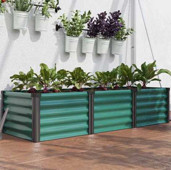 Carré potager Linus IN-OUT S – bac Zincalume®, Couleur Granit/Noir ...