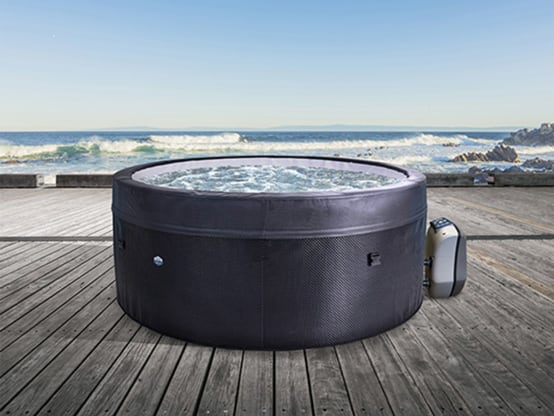 Spa portable semi-rigide Vita rond Bulles 4 places - Netspa - Gamm vert