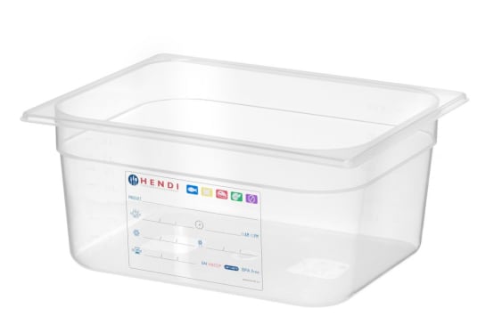 Bac de Stockage GN 1/2 9,5L Transparent 325x265x(H)150mm - Hendi - Gamm vert