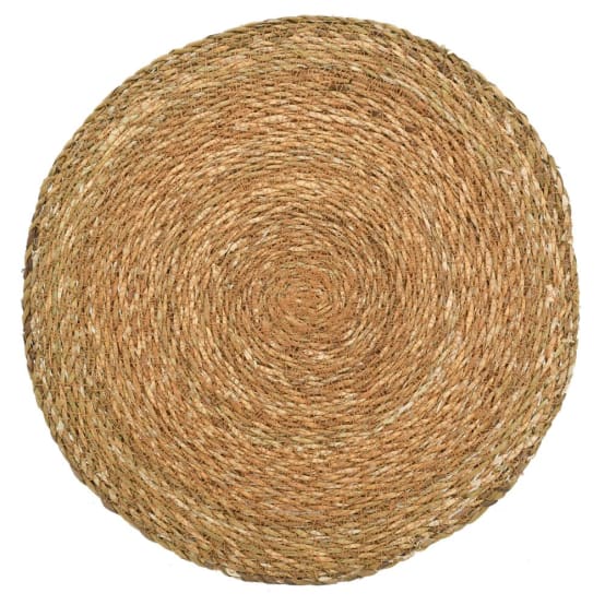 Set de table ronds en jonc naturel Zoho (Lot de 6) - Gamm vert