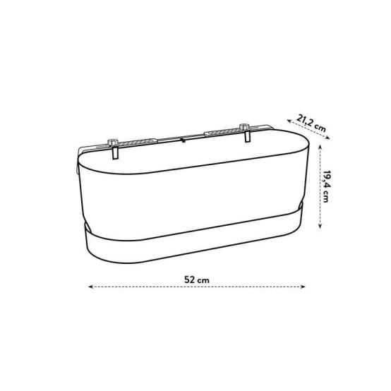 Elho - Pot De Fleurs - Greenville Easy Balcony 52 - Leaf Green - Balcon ...