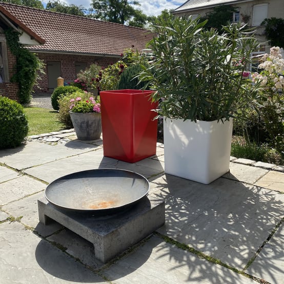 Pot de fleur carré suerte 120l - Gamm vert