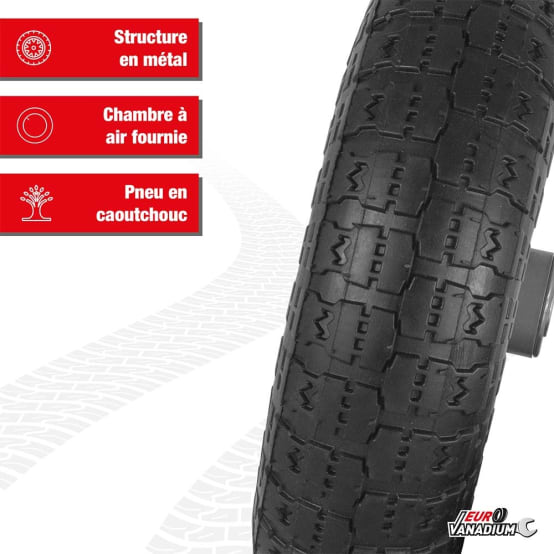 Roue gonflable pour chariot remorque - TERRE JARDIN - Gamm vert