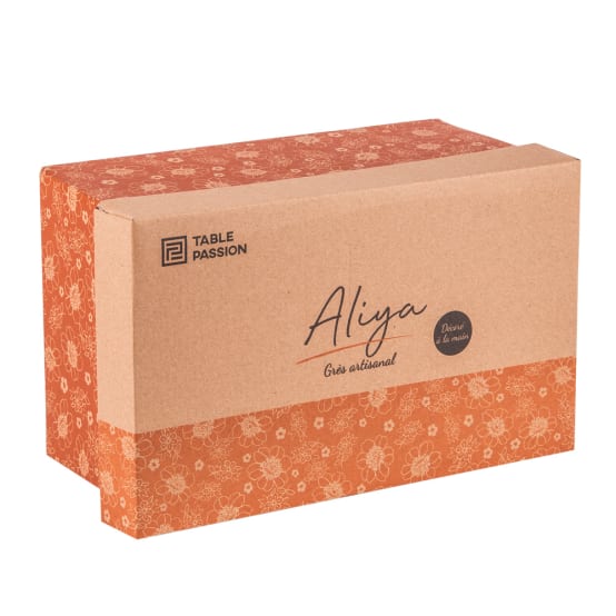 Coffret de 4 bols décors Aliya 14 cm - Gamm vert
