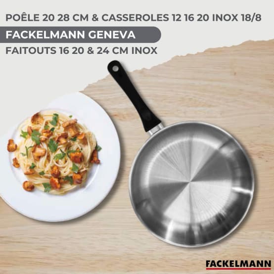 Set 2 poêles 20 28 cm 3 casseroles 12 16 20 cm, 3 faitouts 16, 20 et 24 cm en inox et 6 ...