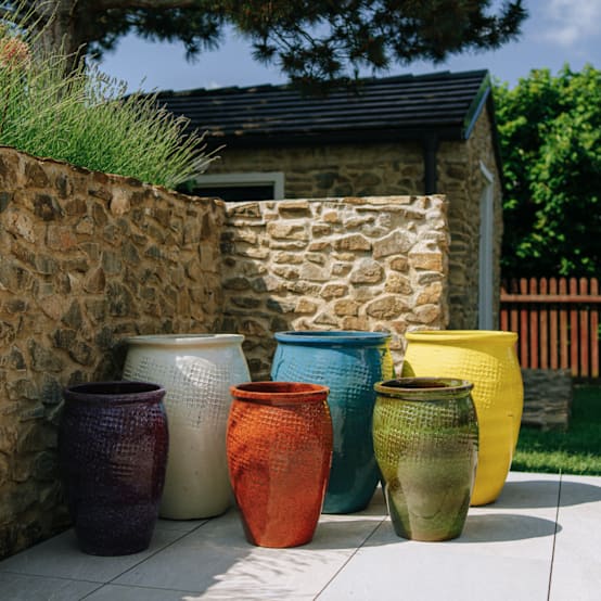 POSEIDON pot grande taille d'extérieur fait main en terre cuite ...