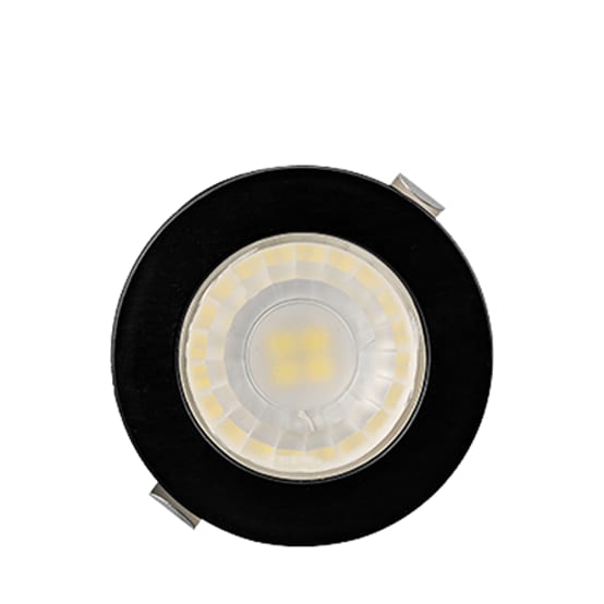 Lot de 10 mini spots LED rond noir 3W 3000K IP54 - Gamm vert
