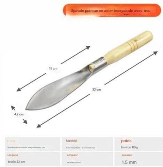 Pelle de jardinage Acier inoxydable Pelle pointue + Pelle carrée ...