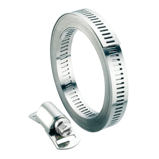 Kit collier bande ajourée de serrage sans fin 3 mètres en inox, l. 13 ...