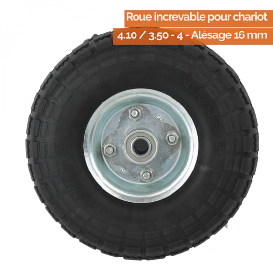 Roue increvable pour chariot 25 x 8 cm - Axe 16 mm - Linxor - Gamm vert Roue increvable pour chariot 25 x 8 cm - Axe 16 mm - Linxor - Gamm vert