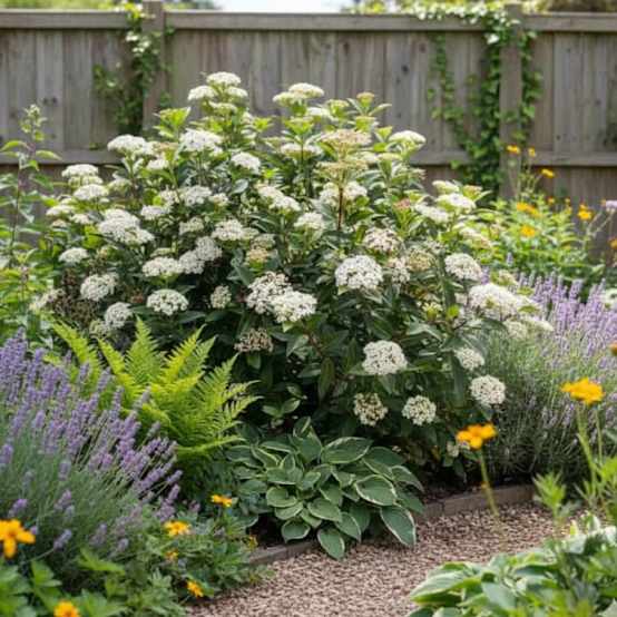 Viorne, Laurier Tin Giganteum, Viburnum à fleurs Rose - feuillage ...