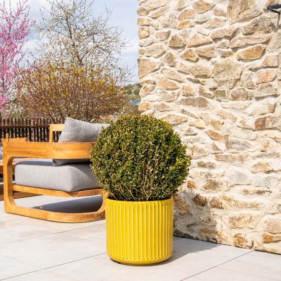 LONDON pot grande taille d'extérieur fait main en terre cuite émaillée ...