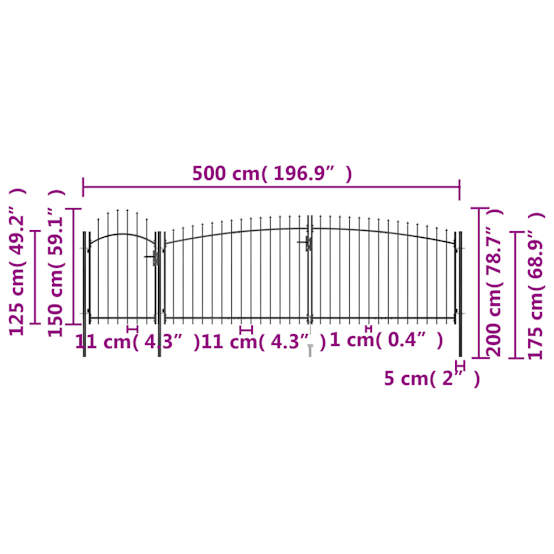 Portails Utharn Noir - P87209N - Gamm vert