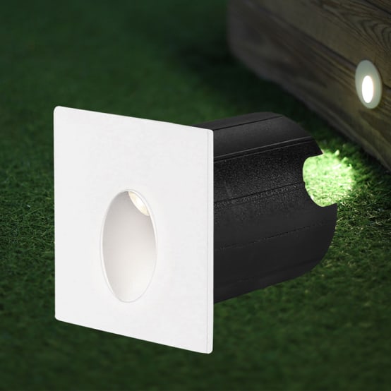 Mini spot LED mural BRAYTRON Vector-C - Blanc - 2W - Gamm vert