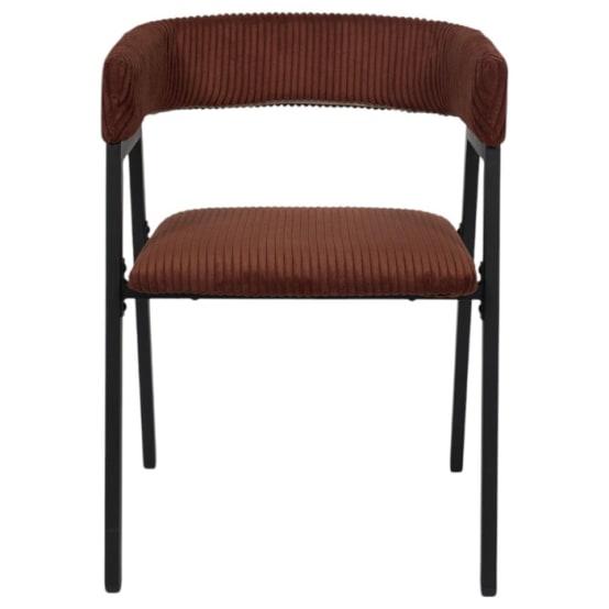 Lot de 2 Chaises Design Côtelé "Scott" 71cm Terracotta - Gamm vert