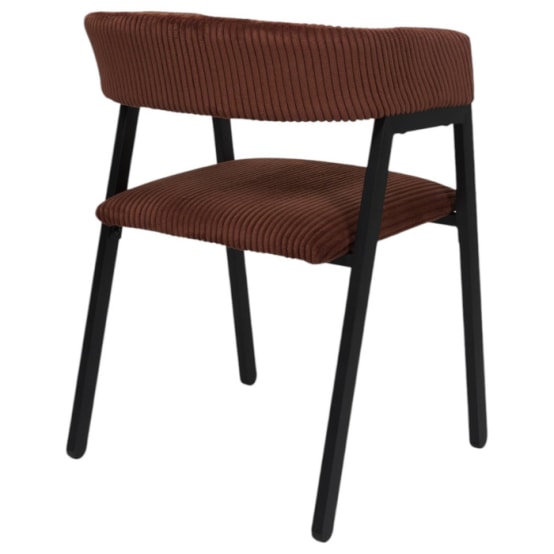 Lot de 2 Chaises Design Côtelé "Scott" 71cm Terracotta - Gamm vert