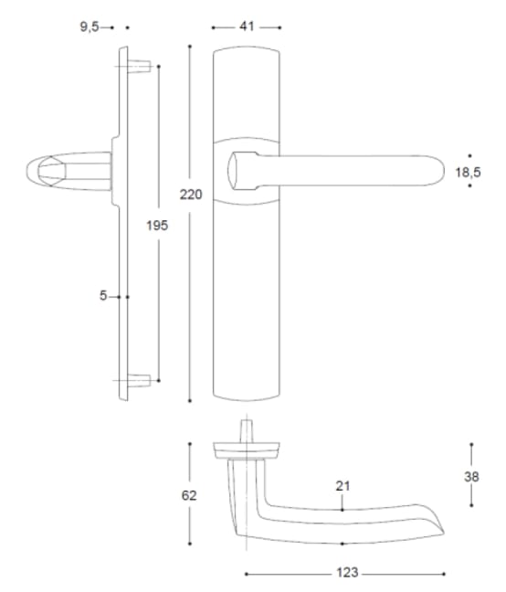 Ensemble Scult Clé i BEZAULT entraxe 195 mm chrome velours - 204373 ...