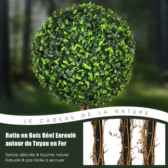 Arbre Artificiel Arbuste avec Feuilles à l'aspect Authentique 115 CM ...