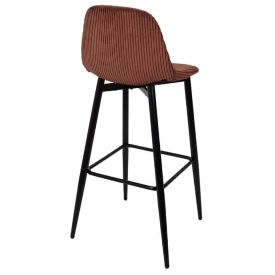 Lot de 2 Chaises de Bar Côtelé "Scott" 100cm Terracotta - Gamm vert