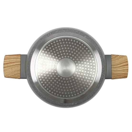 Faitout Aluminium "Forgé" 24cm Gris - Gamm vert